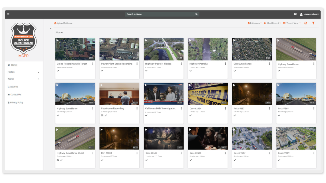 Police & Criminal Evidence Act with Digital Evidence Management System